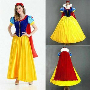 Dresses | Snow White Princess Costume Dress For Adult Halloween Cosplay ...